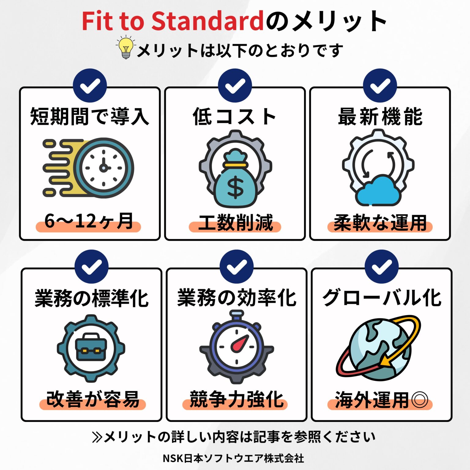 Fit to Standardとは？定義から導入手順までわかりやすく解説！ - 日本ソフトウエア株式会社